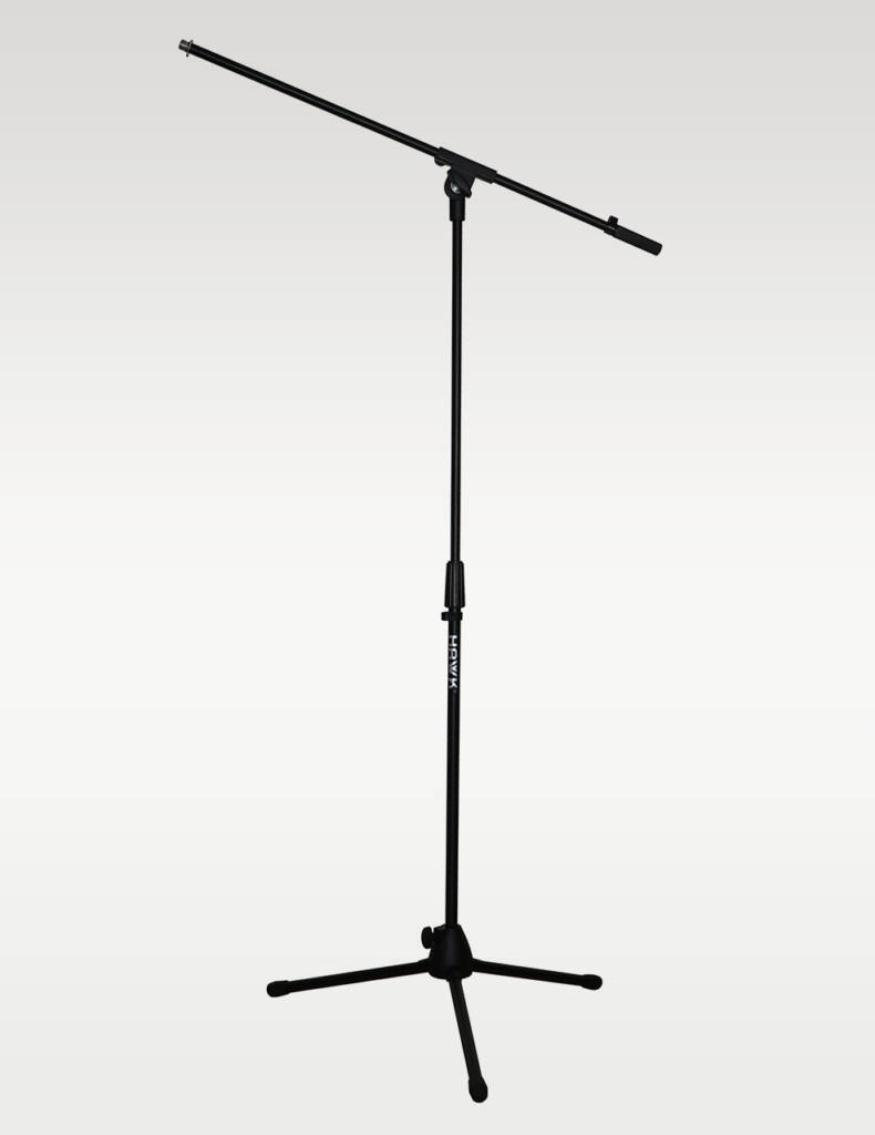 Hawk HMS65 Fixed boom Microphone Stand, Tall Height – Hawk