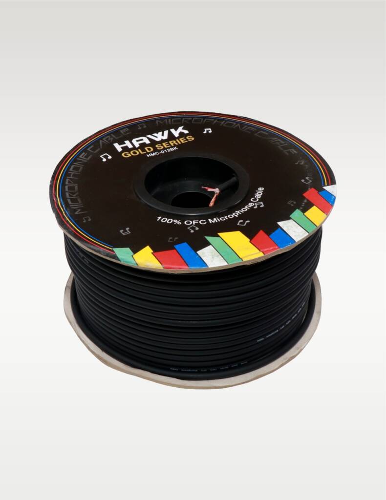 Hawk HMC012-BK Gold Series 100 Meter Microphone Cable Roll – Hawk
