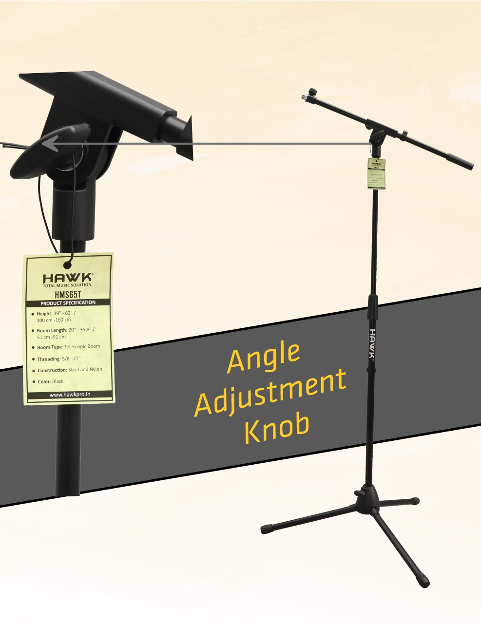 Hawk Proaudio HMS65T Tripod Mic Stand - Hawk