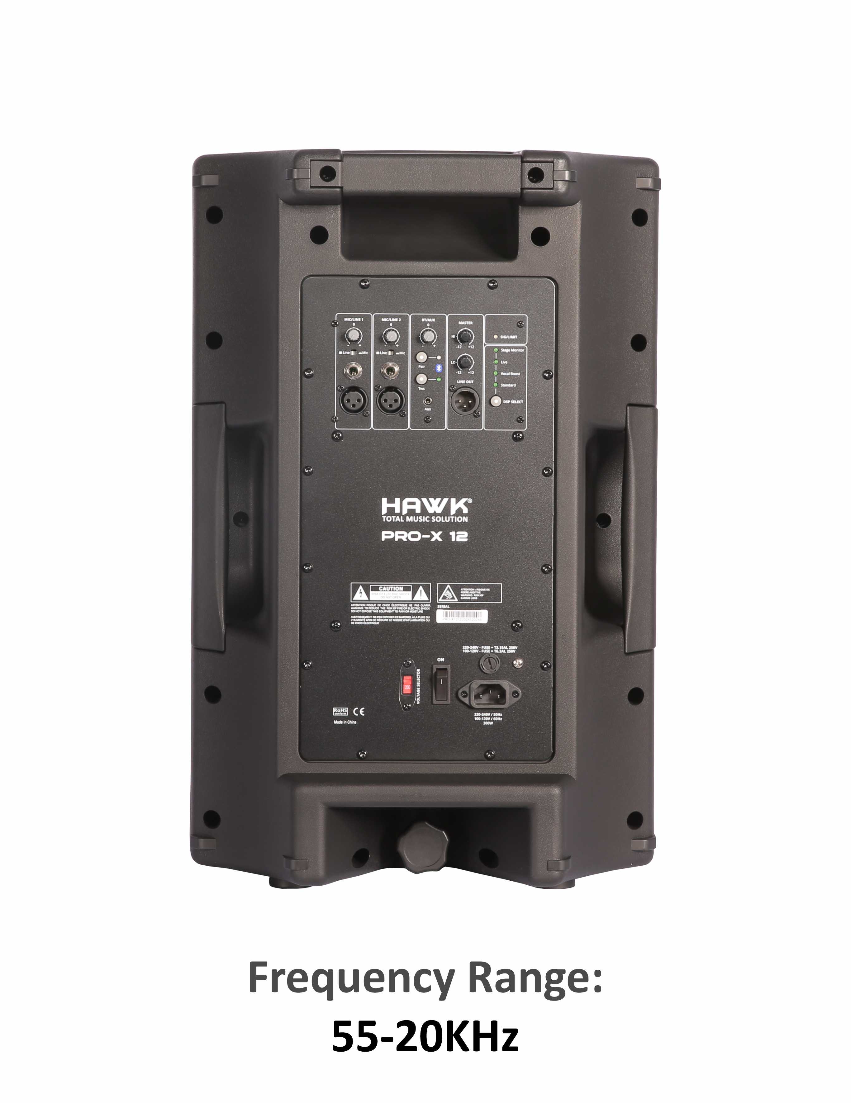 HAWK PRO X-12″ Inch 300 Watts Powered Loud Speaker – Hawk